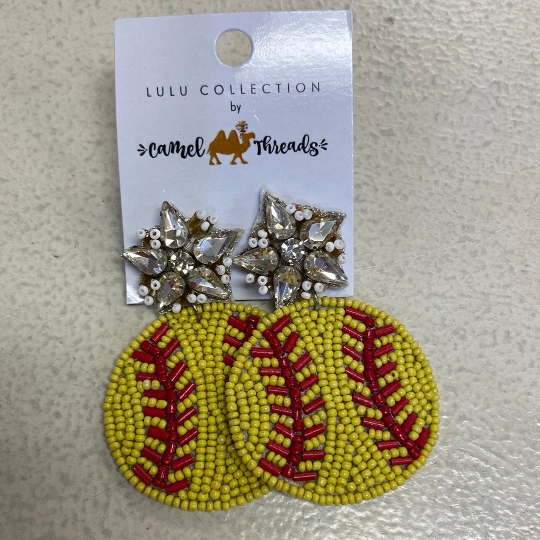 Camel Thread sports Earrings – Crystal Cross Cowgirl Boutique