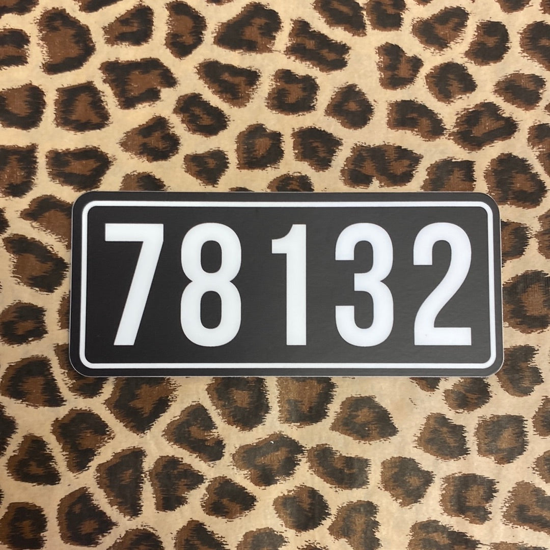 Zip Code Sticker – Crystal Cross Cowgirl Boutique